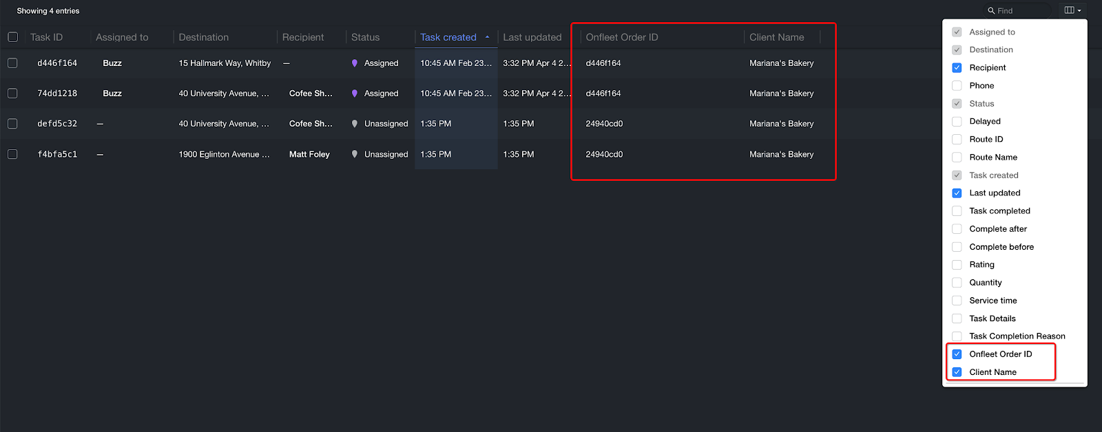 Managing Courier Clients – Onfleet Support Center