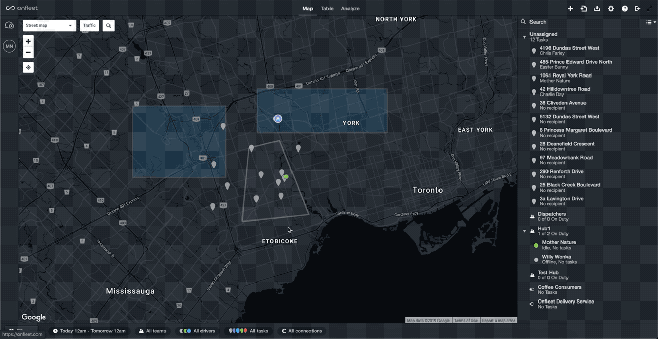 Task Assignment – Onfleet Support Center