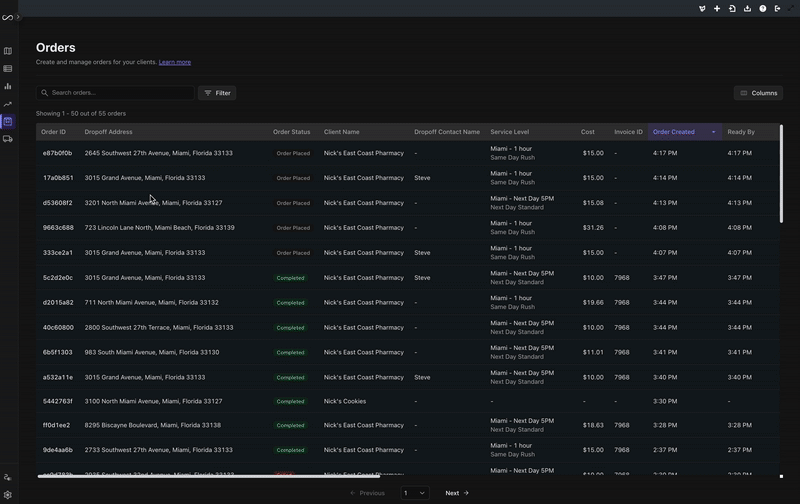 Orders – Onfleet Support Center