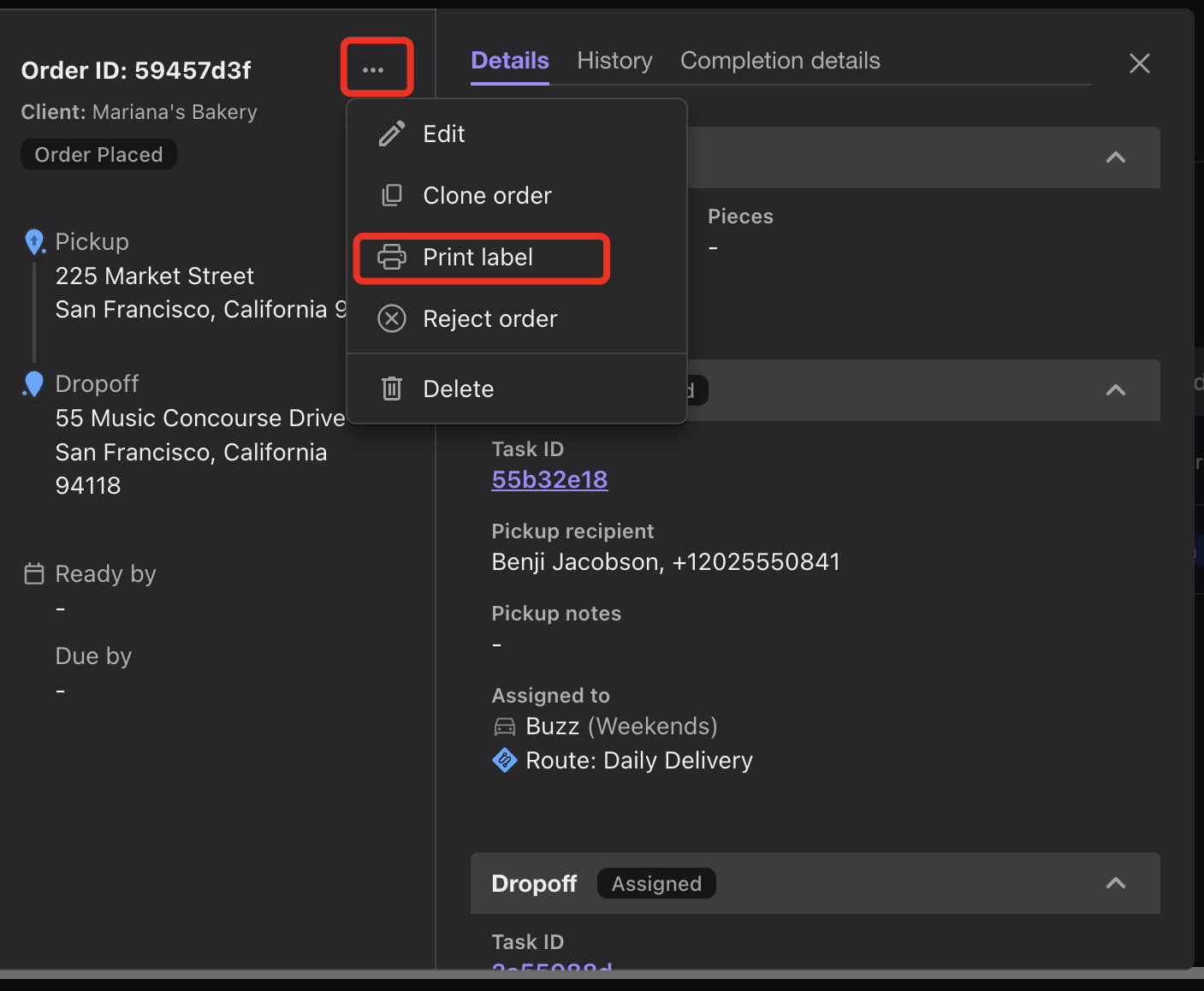 Orders – Onfleet Support Center