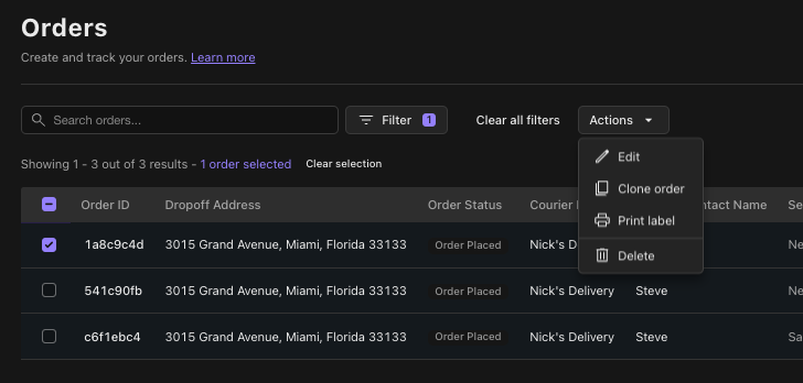 Client Dashboard – Onfleet Support Center