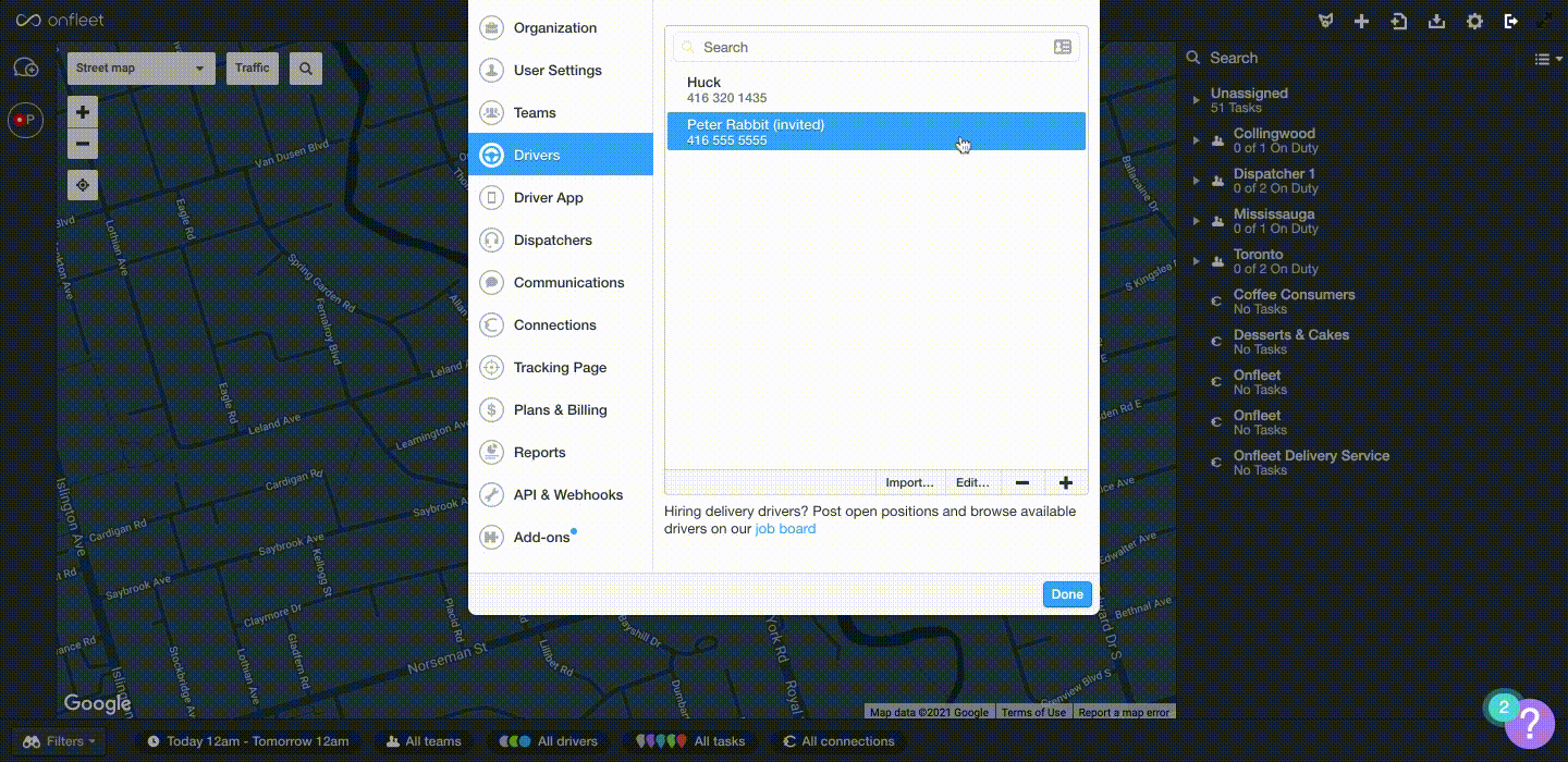 Add a Driver – Onfleet Support Center