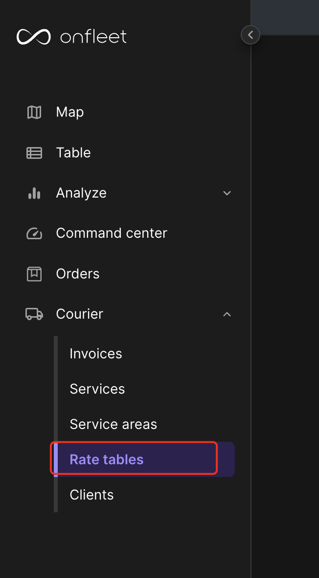 Creating and Editing Rate Table – Onfleet Support Center